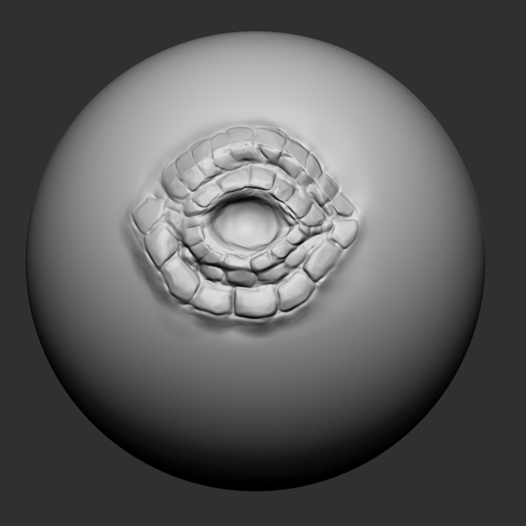 Ns Creature Eye cavity scales round | Face / Head brushes | BlenderKit