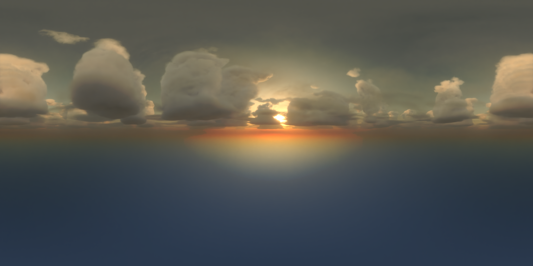 Celestial Pillars Sunset HDRi | Water Environments HDRis | BlenderKit