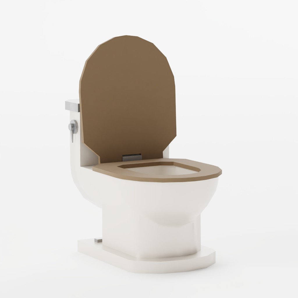 Toilet - LowPoly | Toilets & Bidets models | BlenderKit