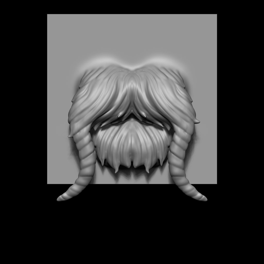 NS Stylized beard and handlebar mustache | Human Hair & Nails brushes ...