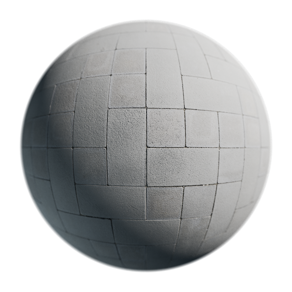 BlenderKit | Download the FREE White stone flooring for walkways material