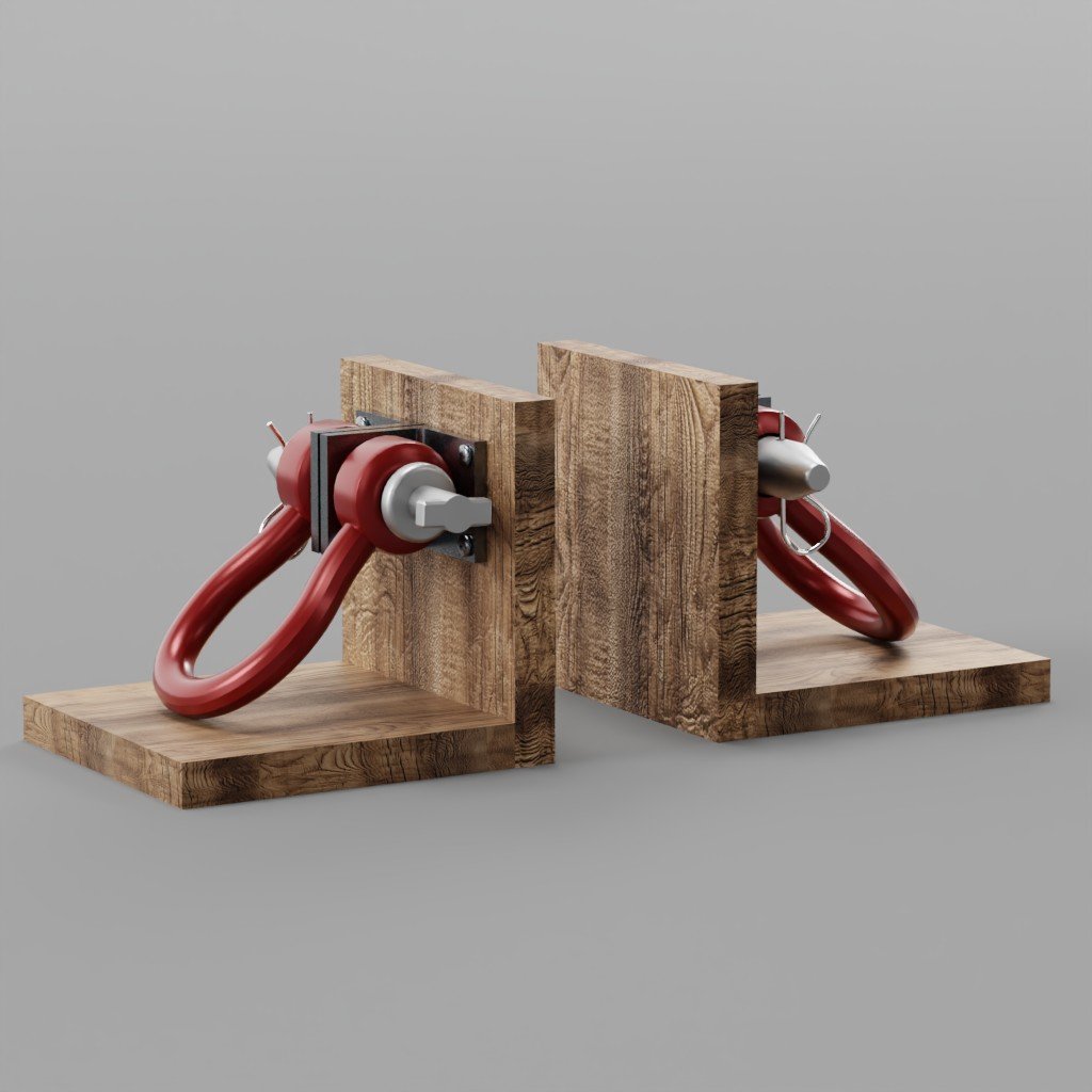 Industrial Clevis Bookends | FREE Miscellaneous models | BlenderKit