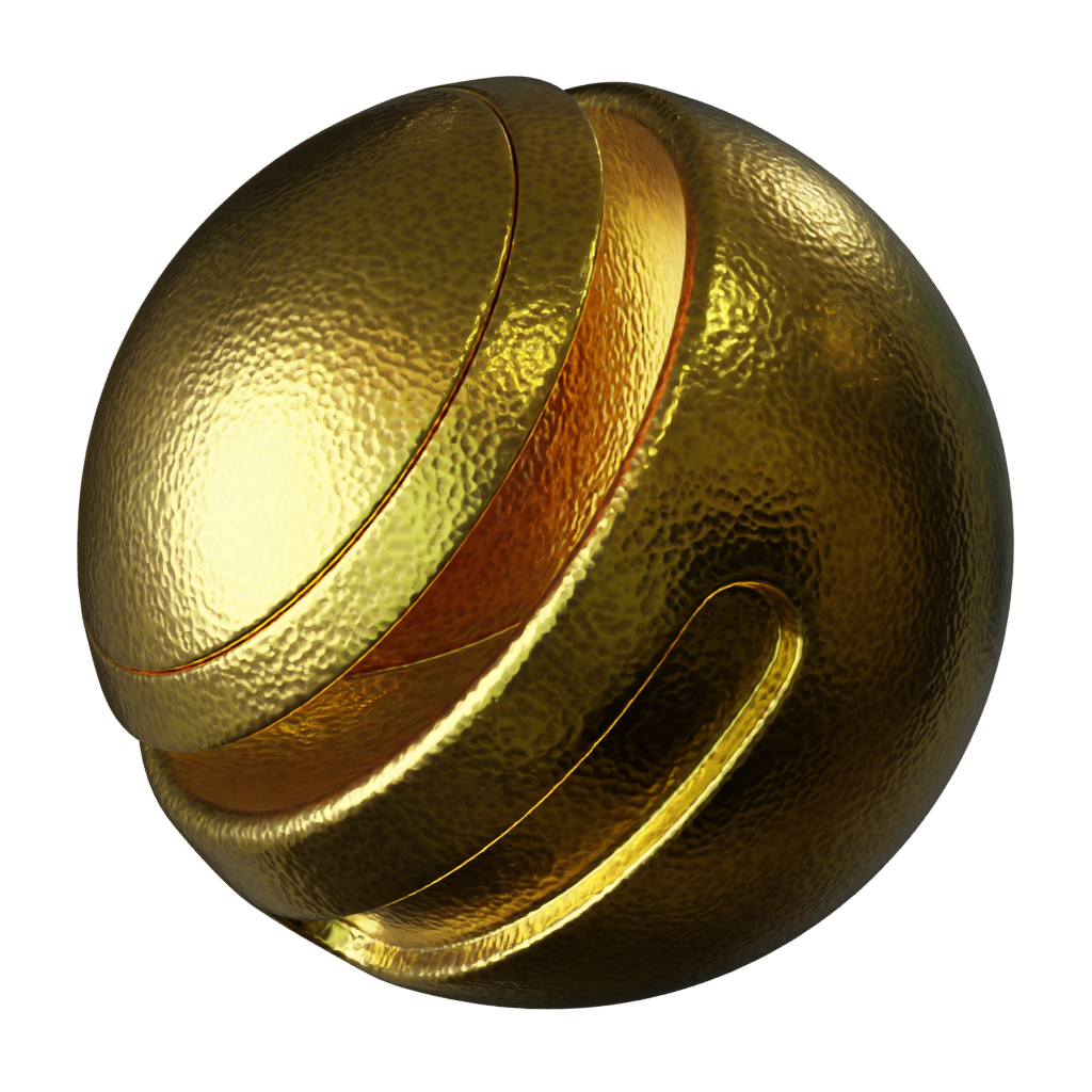 Hammered Gold Metal | FREE metal materials | BlenderKit
