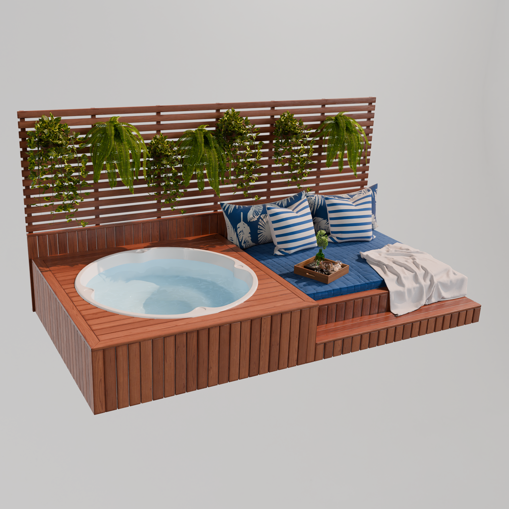 Jacuzzi lounge | Swimming Pools models | BlenderKit
