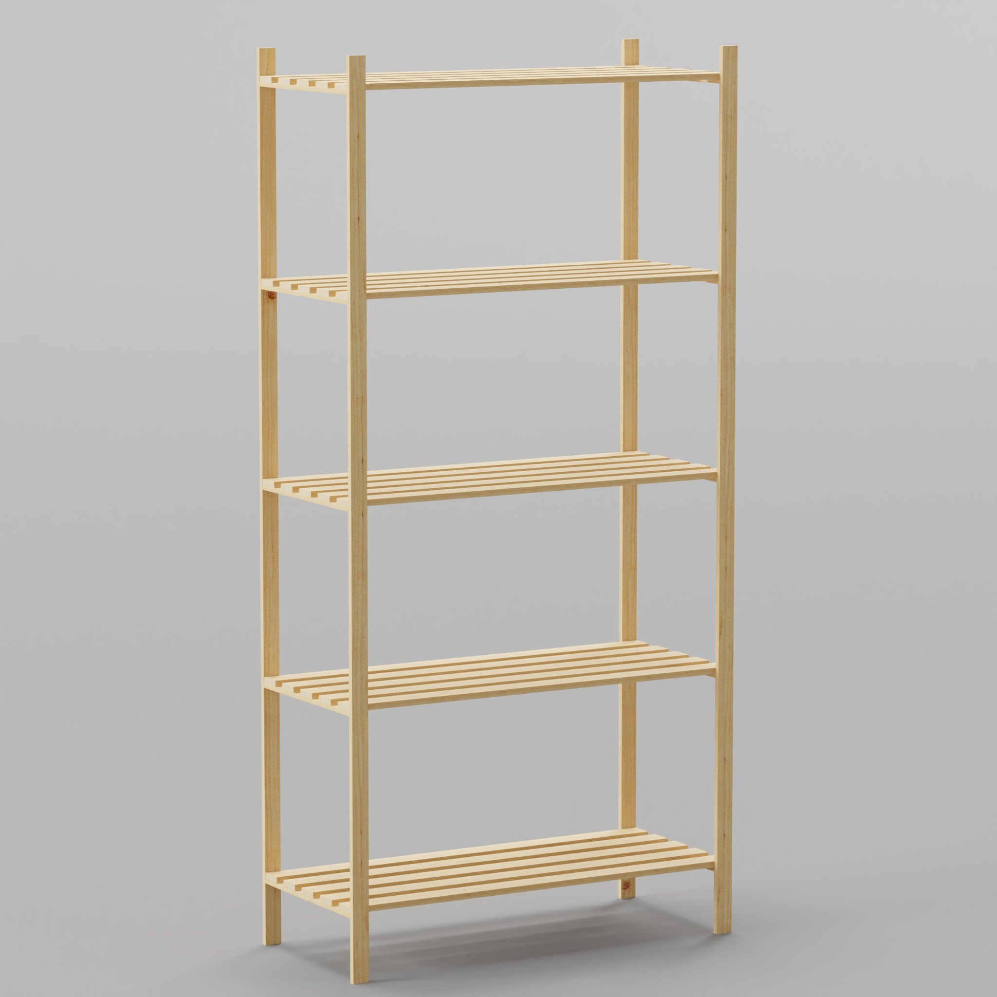 5 Tier Shelf | FREE Shelves models | BlenderKit