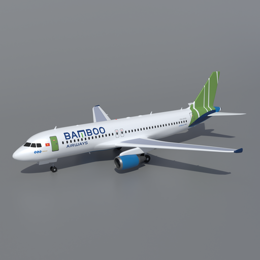 Airbus A320 Bamboo Airways | Airplane models | BlenderKit