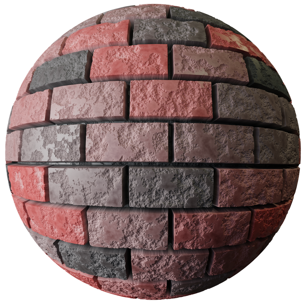 Procedural Colored Bricks | FREE bricks materials | BlenderKit