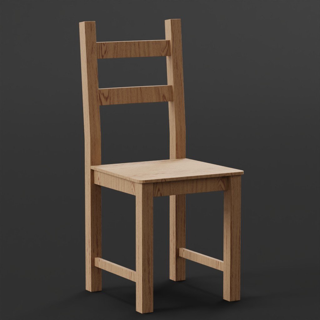 Wooden chair | 3D Chair models | BlenderKit
