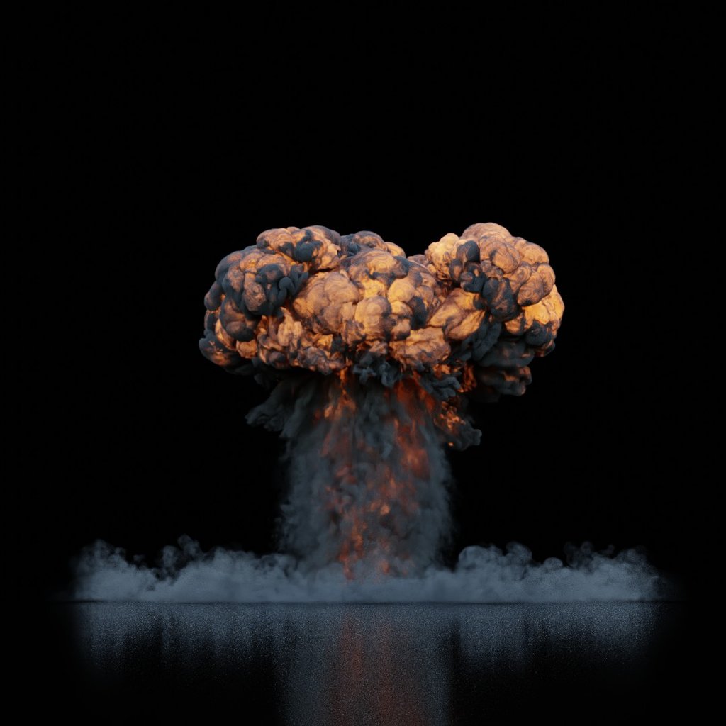 Big Nuke Static | FREE Simulations models | BlenderKit