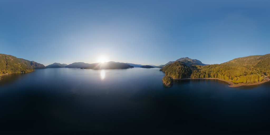 Aerial Sunset at Lake | Landscapes HDRis | BlenderKit