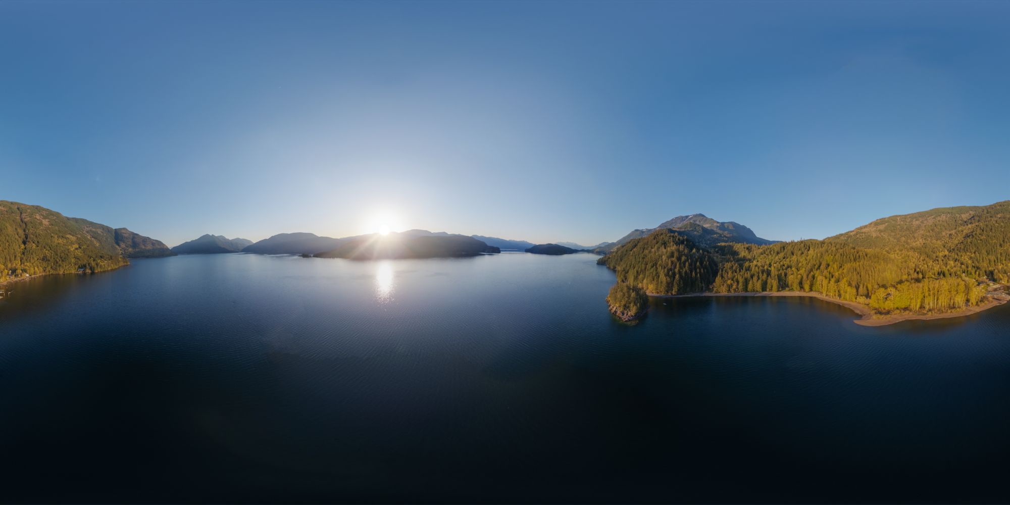 Aerial Sunset at Lake | Landscapes HDRis | BlenderKit