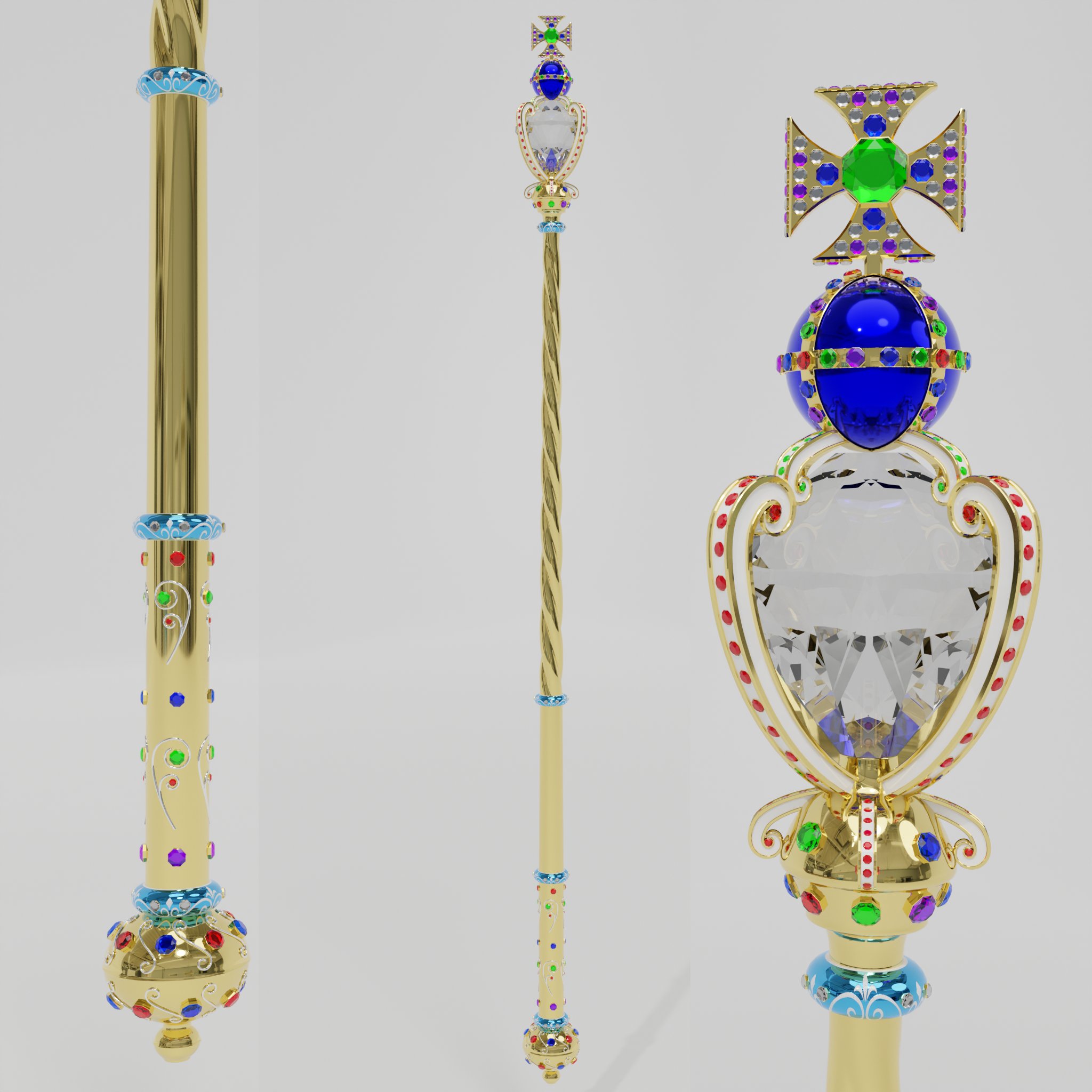 Emperor's sceptre | FREE Accessories models | BlenderKit