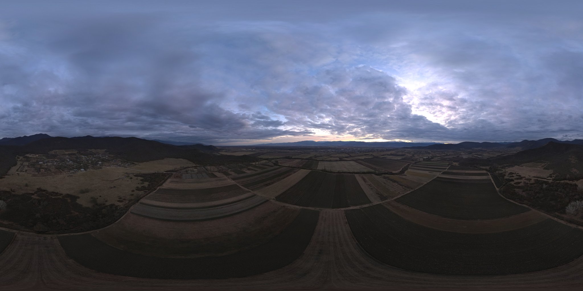 Sunset Over Farm Fields | Landscapes HDRis | BlenderKit