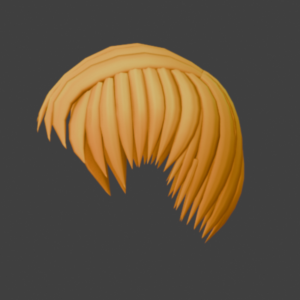 Male Side Swept Hair Anime Cartoon Style | Characters models | BlenderKit
