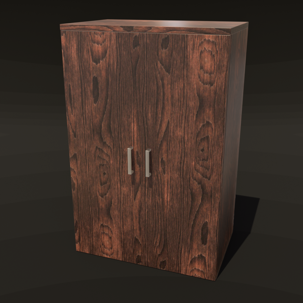 Brown Board Wardrobe | Wardrobes models | BlenderKit