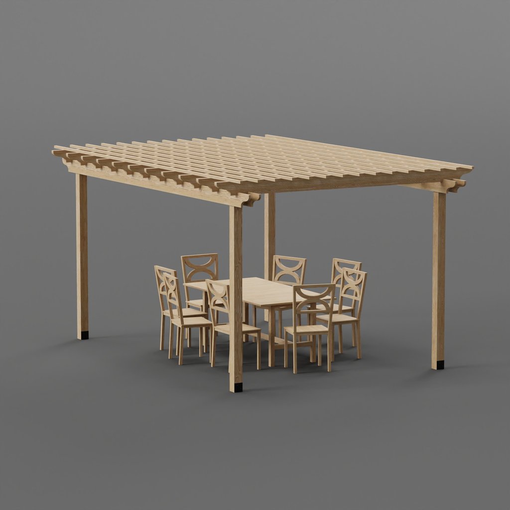 Pergola varianta 8 | Exterior Elements models | BlenderKit