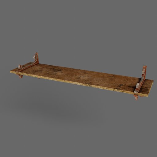 Medieval long shelf | Shelves models | BlenderKit