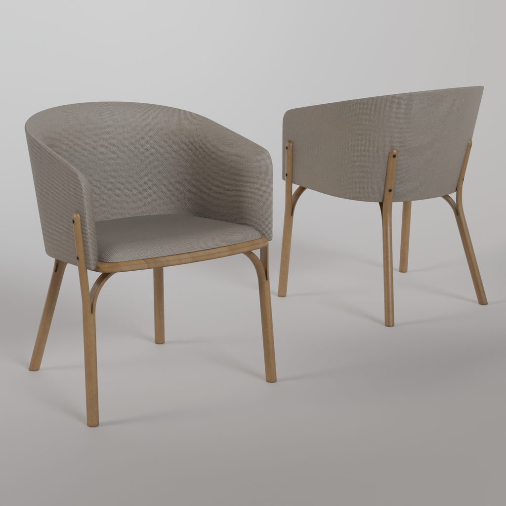 Split Armchair B116 | Armchairs models | BlenderKit