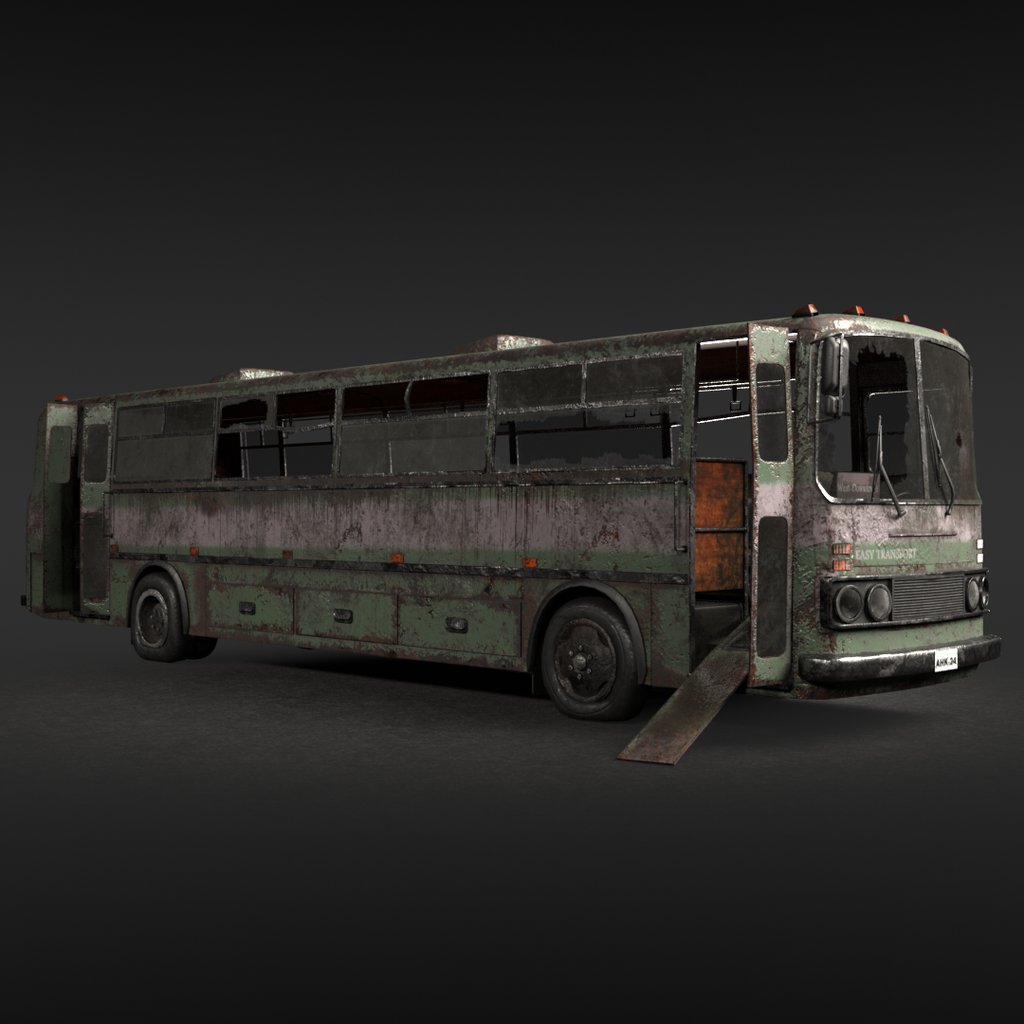BlenderKit | Download the Rustybus model
