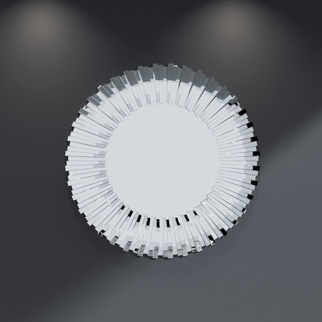 Modern Circular Mirror (Sun Rays design) | FREE Mirrors models | BlenderKit