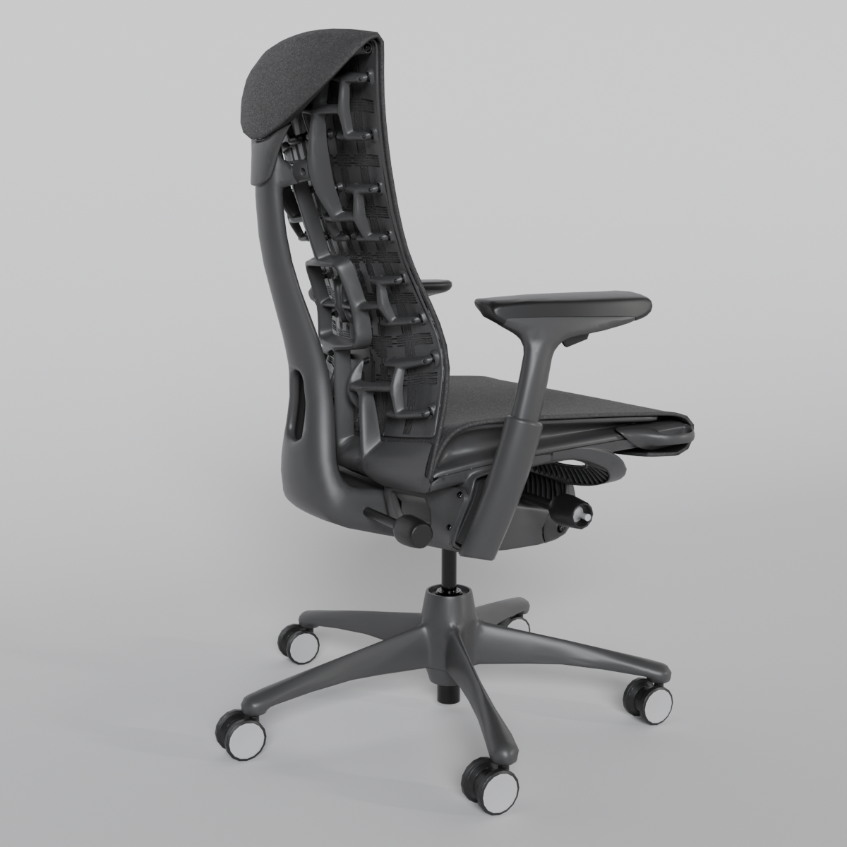 HM Embody Chair Graphite/Black | Desk Chairs models | BlenderKit