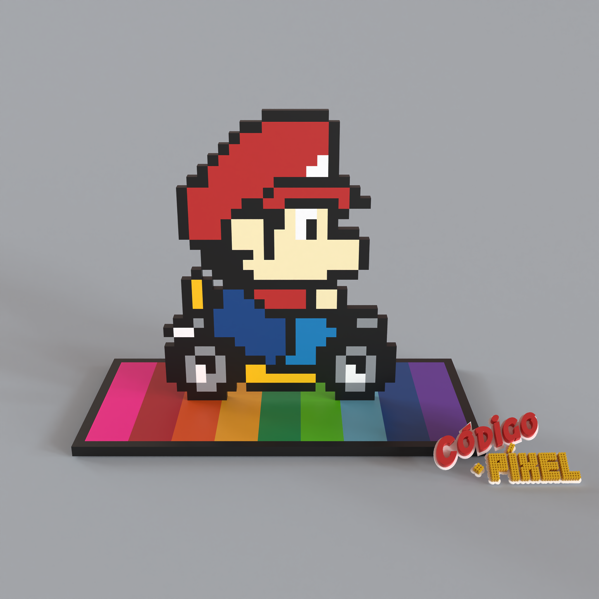 SMK033 - Super Pixel Kart Baby Mario | 3D Character models | BlenderKit