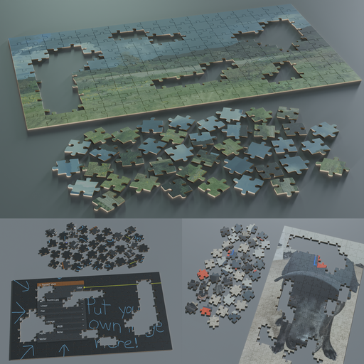 Customizable Jigsaw Puzzle | FREE Hobby Accessories models | BlenderKit