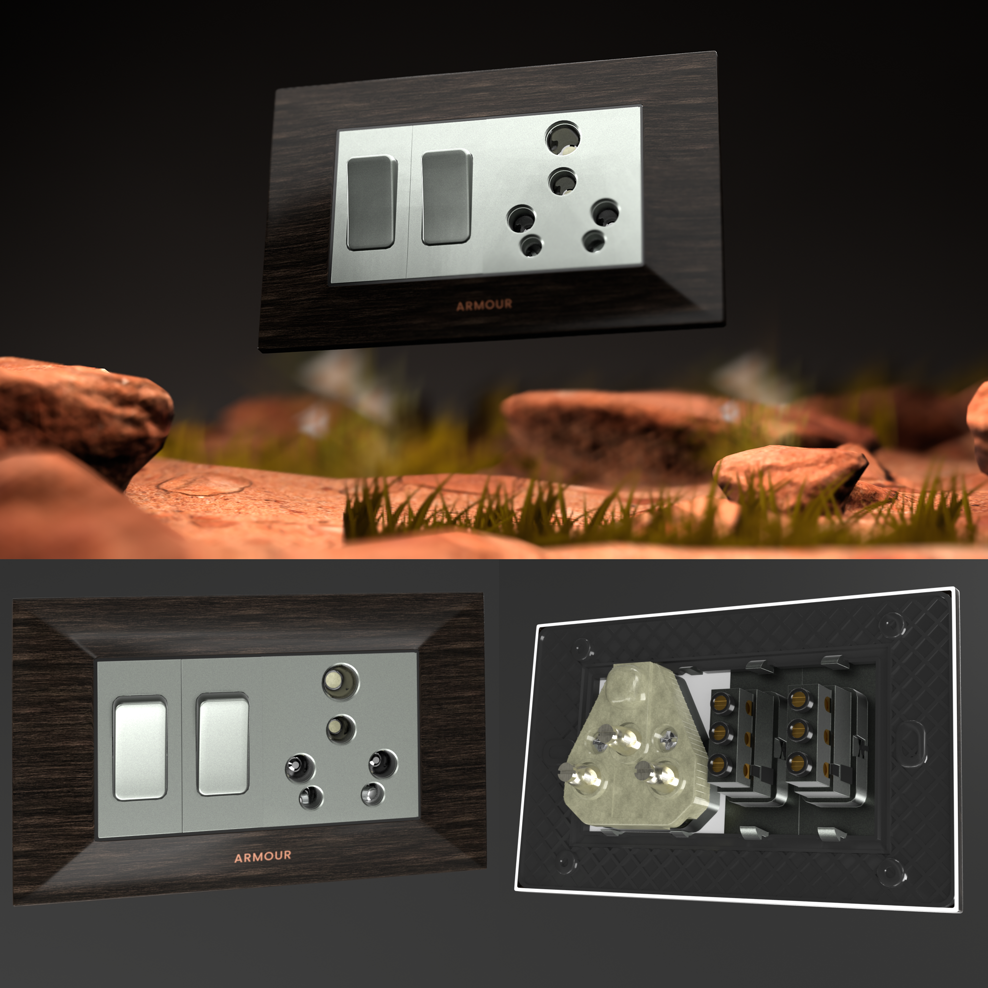 Modular plate wooden textured | Home Appliances models | BlenderKit