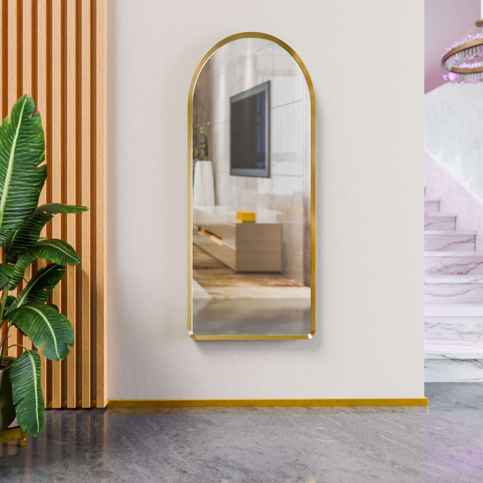 Arch full Lenth Mirror M2 | Mirrors models | BlenderKit