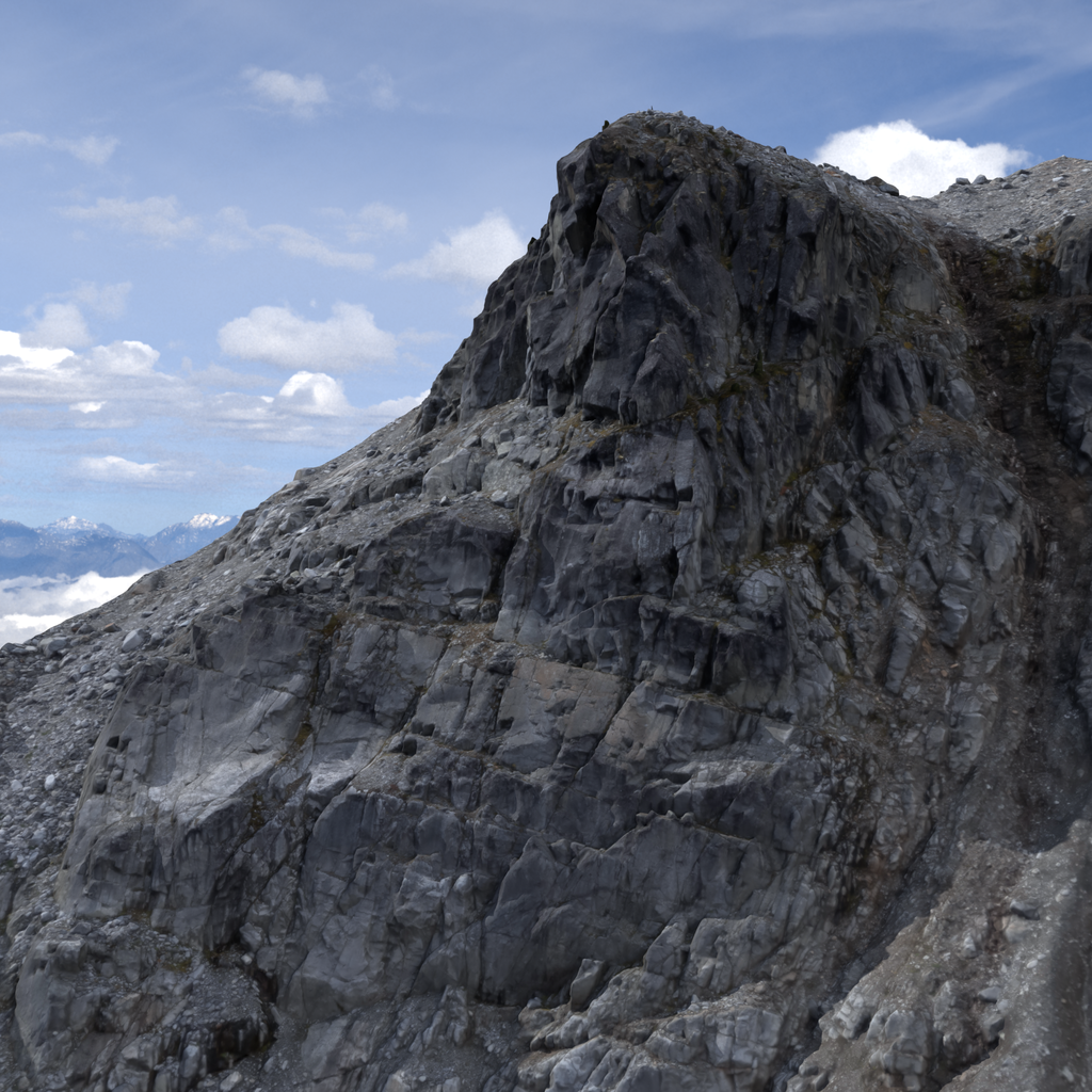 Large Mountain Rock Outcrop Scan | Terrains models | BlenderKit