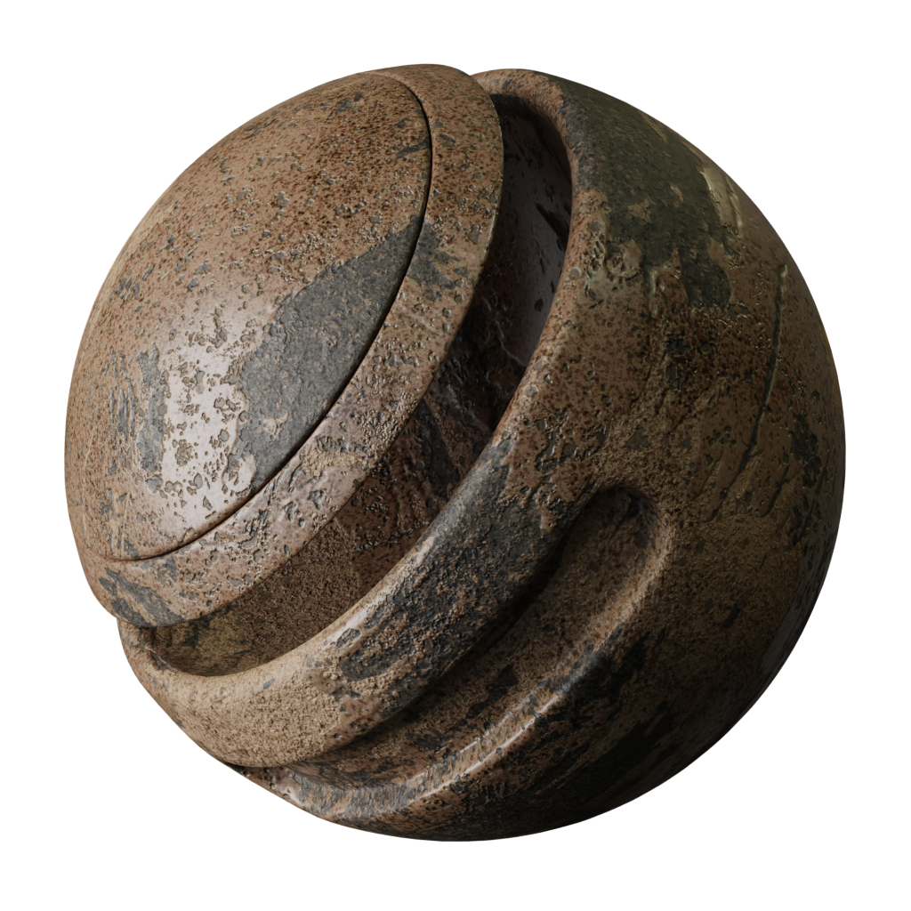 Rusty and Oxidized Brass Plate | FREE metal materials | BlenderKit