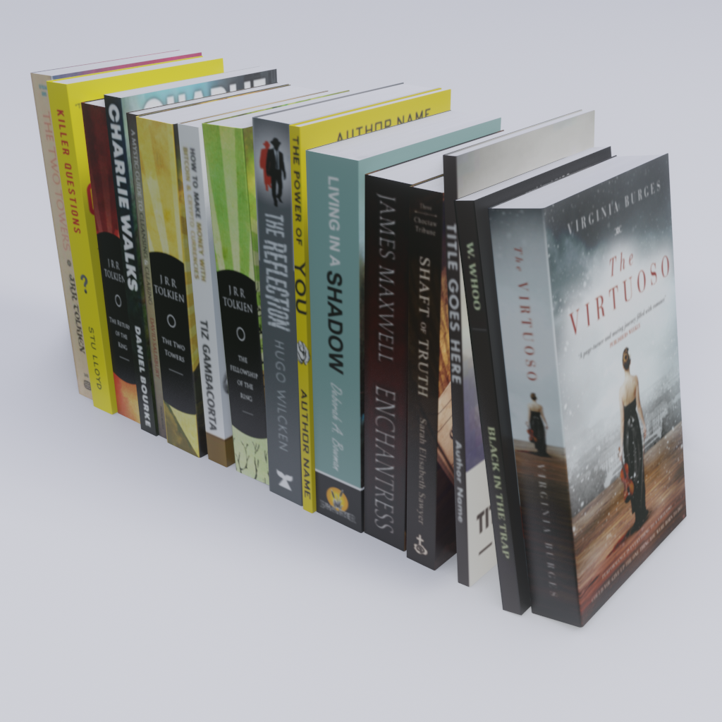 Stacked set of books | FREE Books models | BlenderKit