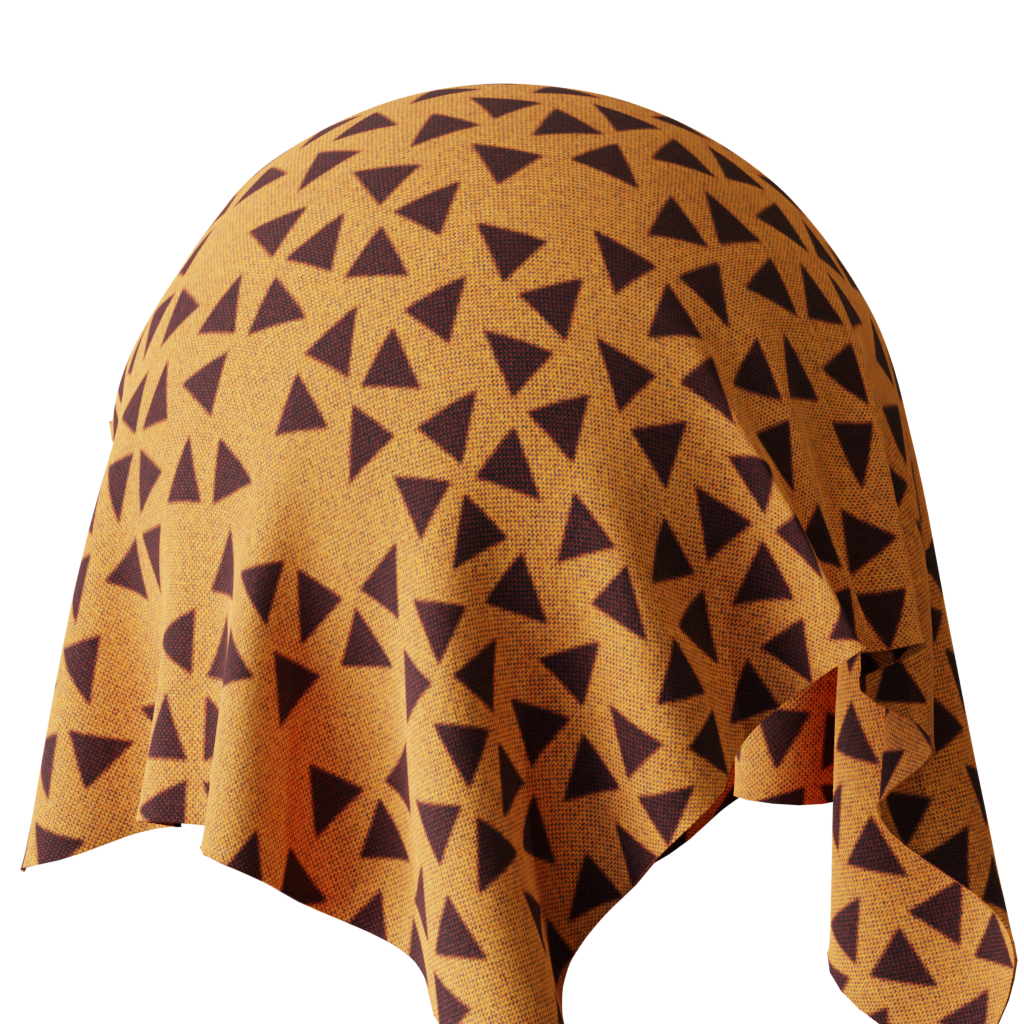 Orange triangle flake fabric | FREE fabric materials | BlenderKit