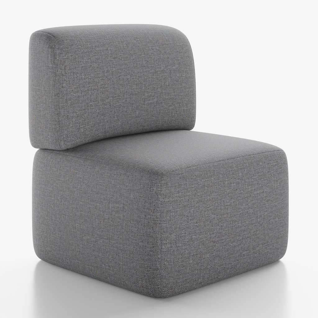 Soco Square Seating with Back By Hon | Sofas models | BlenderKit