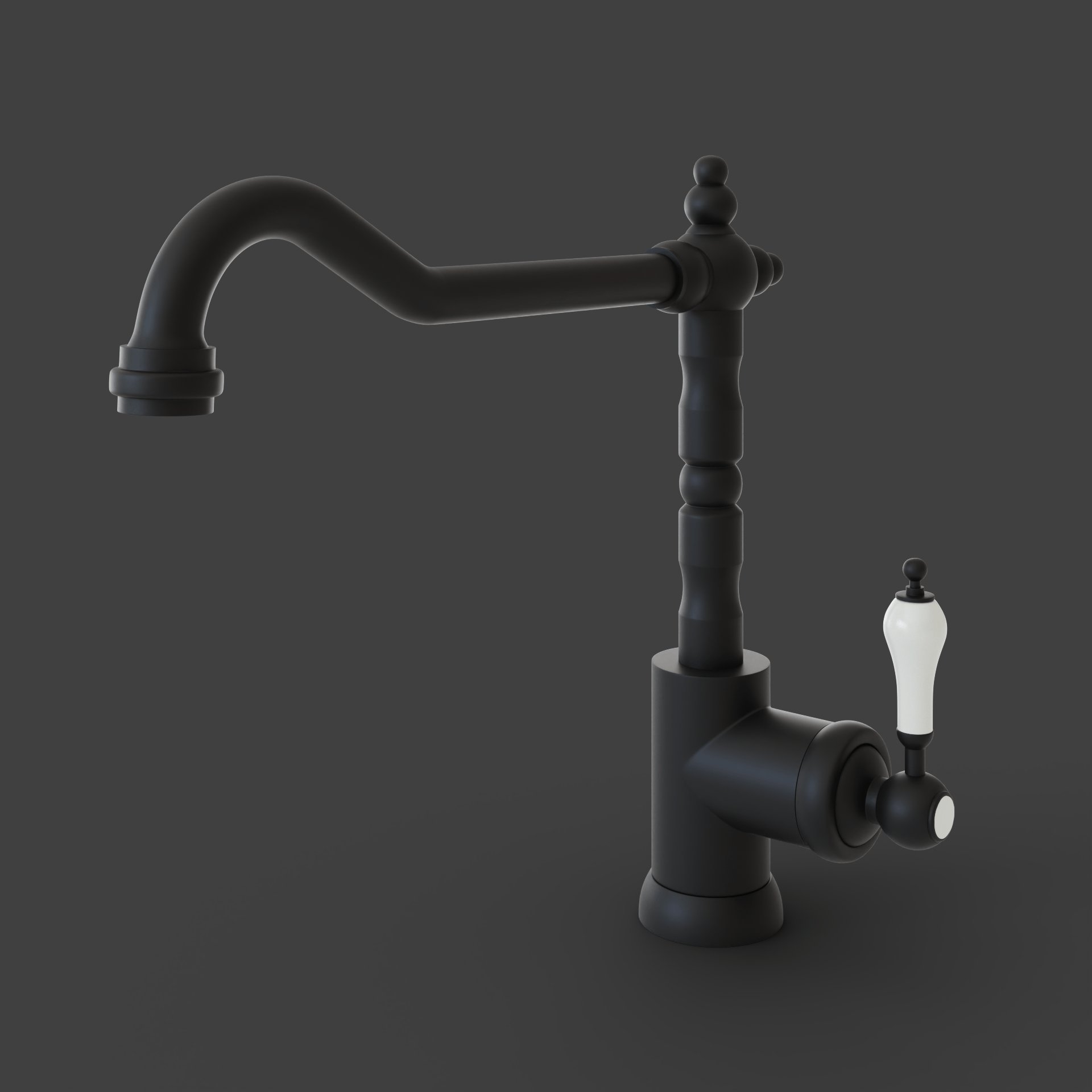 Retro Tap Black | Kitchen Faucets models | BlenderKit