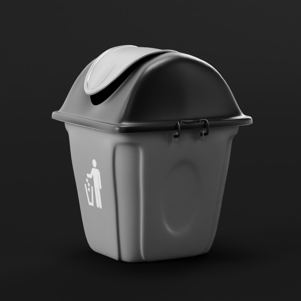 Trash bin | Miscellaneous models | BlenderKit