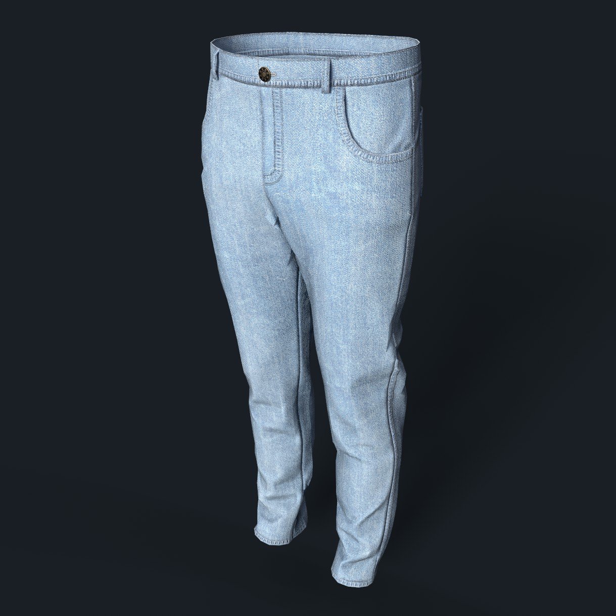 Light Denim Pants | Man Clothing models | BlenderKit
