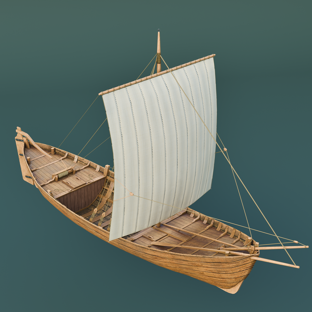 Medieval boat- Kollerup-Kogge | Boats models | BlenderKit