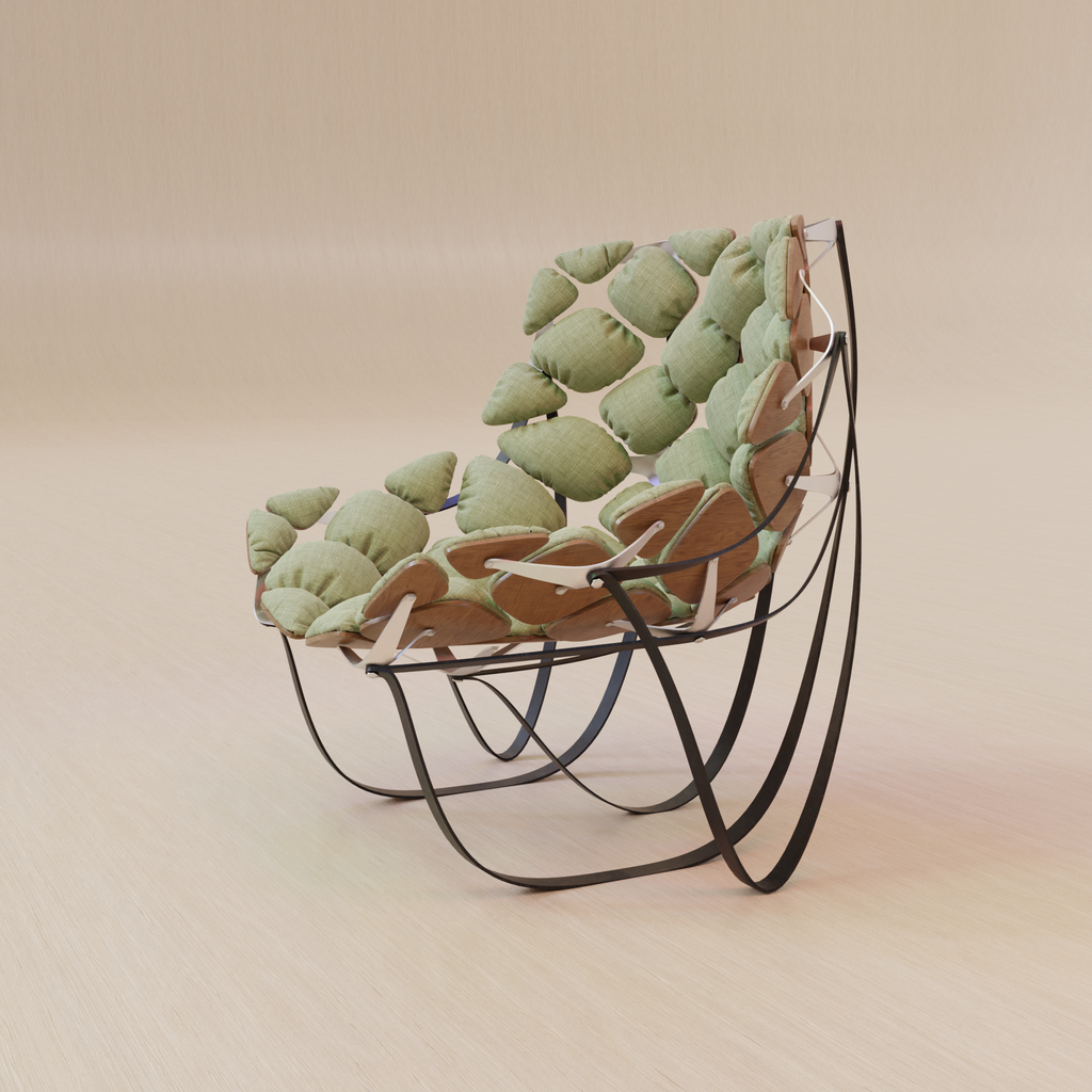 Turtle shell chair A | Armchairs models | BlenderKit