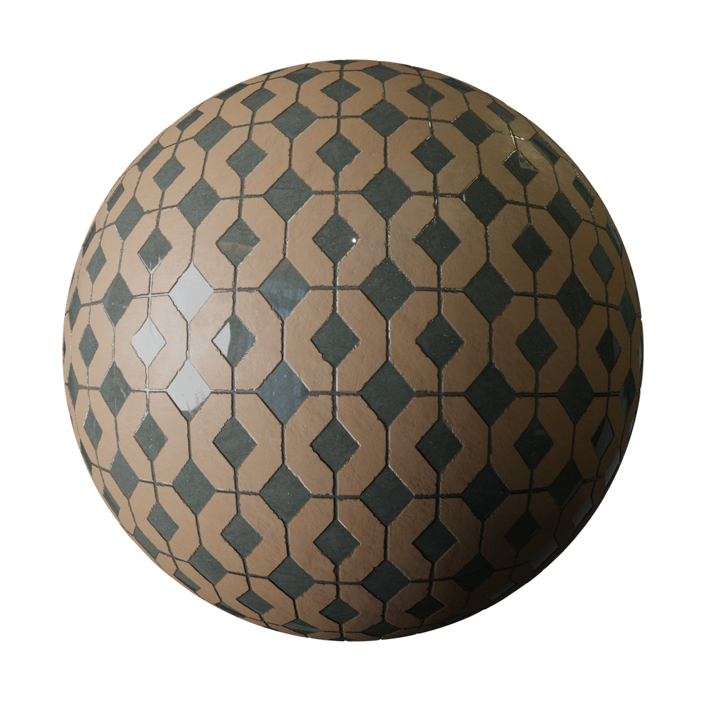 Polygon Pattern Green Marble | FREE marble materials | BlenderKit