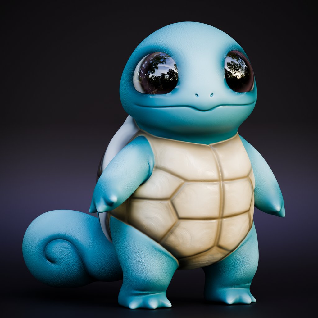 Squirtle Pokemon (Rigged) | FREE Monsters & Creatures models | Blendkit