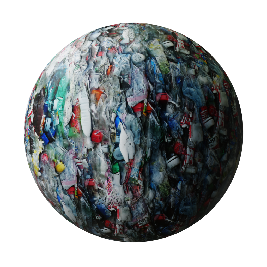 Pressed Bottle Waste | FREE plastic materials | BlenderKit