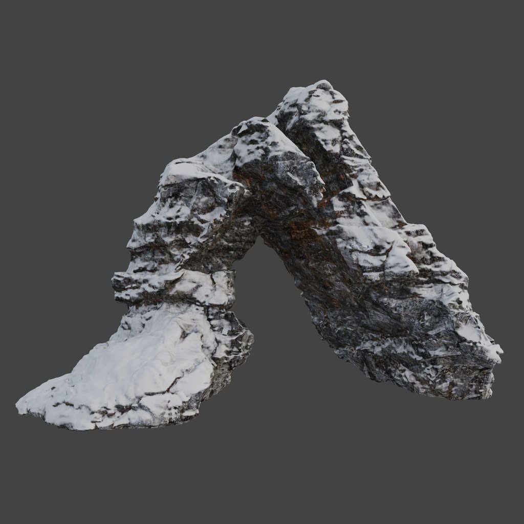 Snow Rock Arch Modular Asset | Environment Elements models | BlenderKit