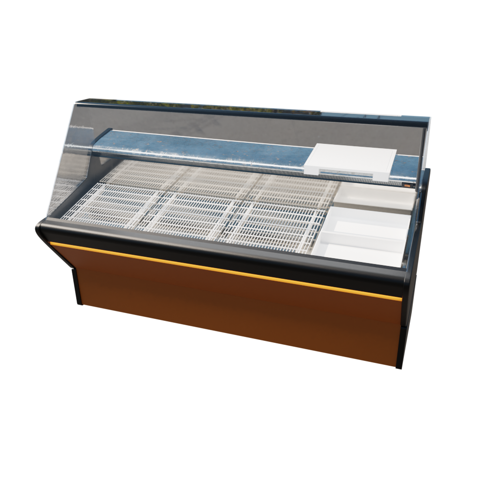 Meat shop counter + fridge | FREE Shopping / Retail models | BlenderKit