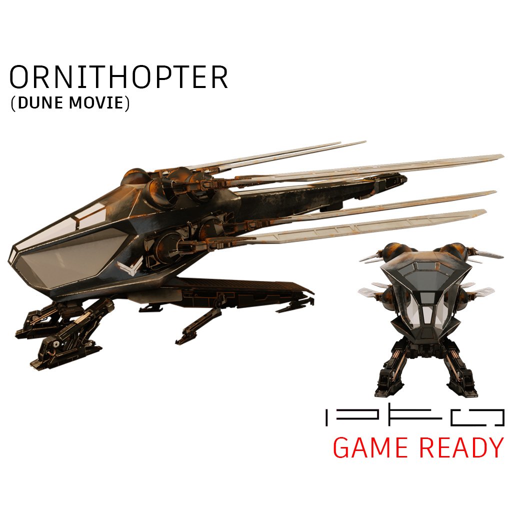 BlenderKit | Download the Dune helicopter model