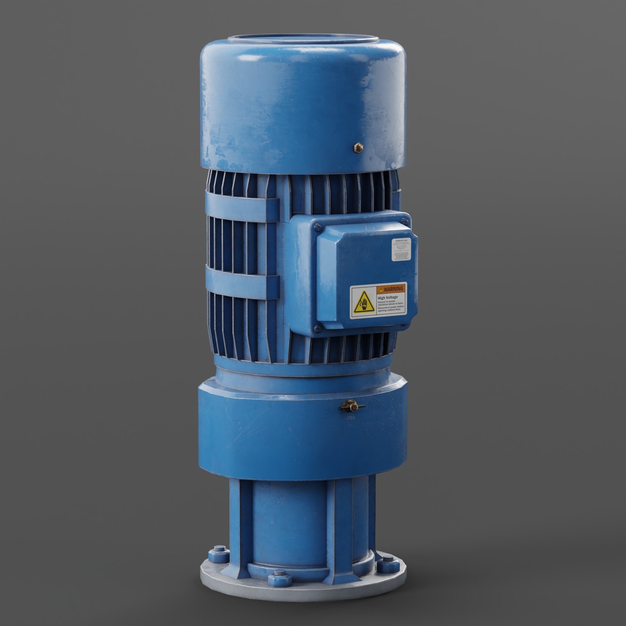 Industrial Electric Motor - Painted | Industrial Machinery models ...