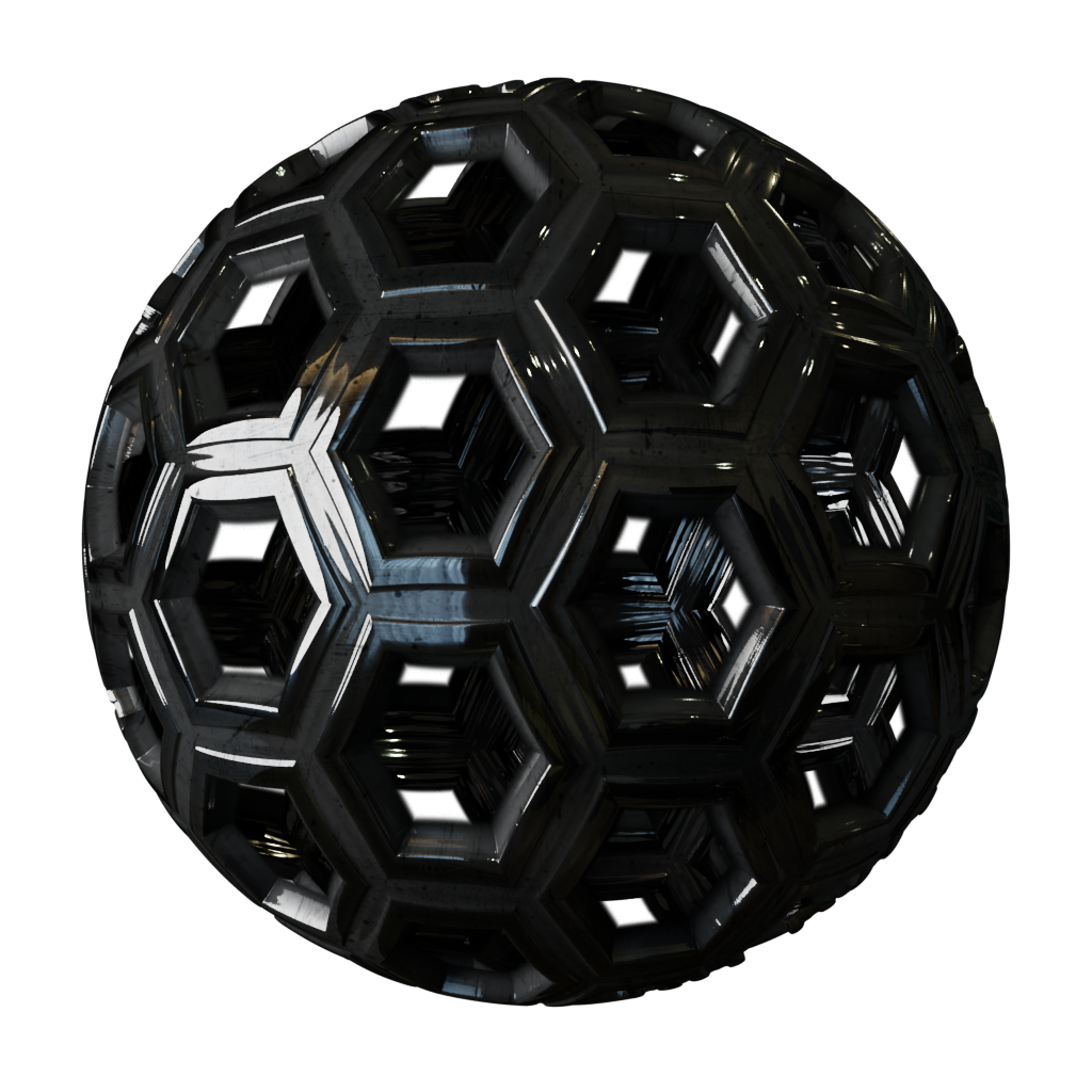 Metal-Hexagonal Hole pattern | FREE metal materials | BlenderKit