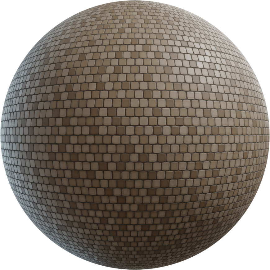 Rounded Square Tiled Wall | FREE tiles materials | BlenderKit