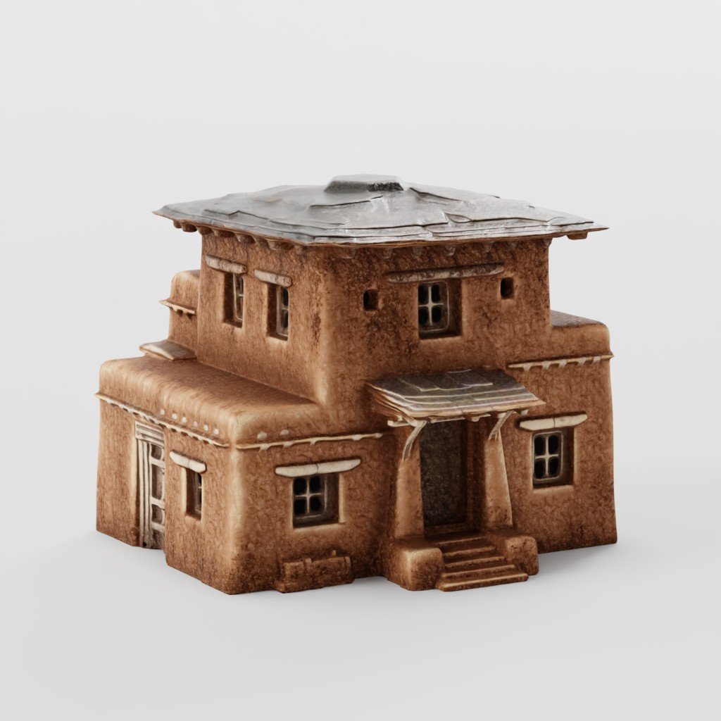 Adobe Mud House | Historic Buildings models | BlenderKit