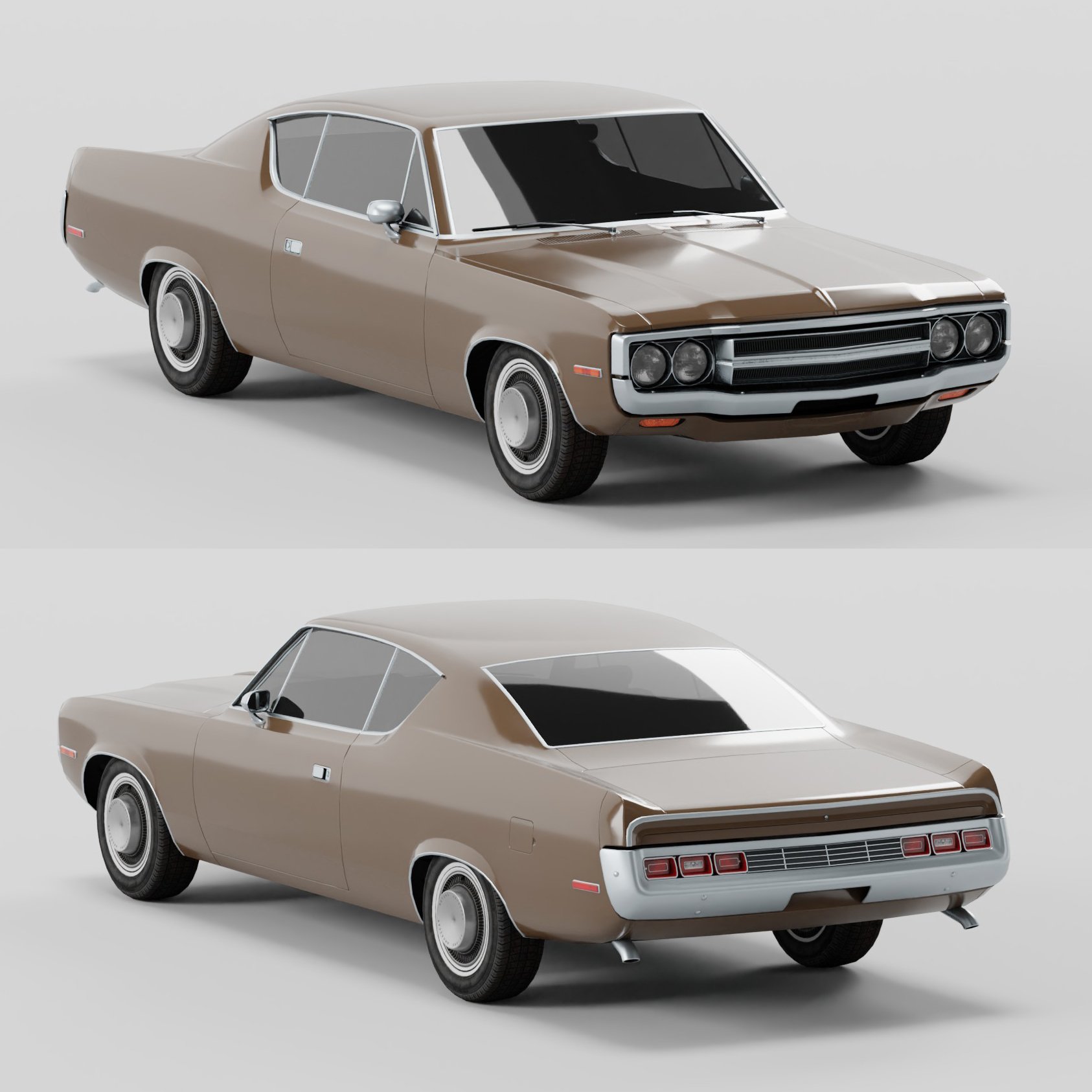 Retro Muscle Car | Historical Cars models | BlenderKit